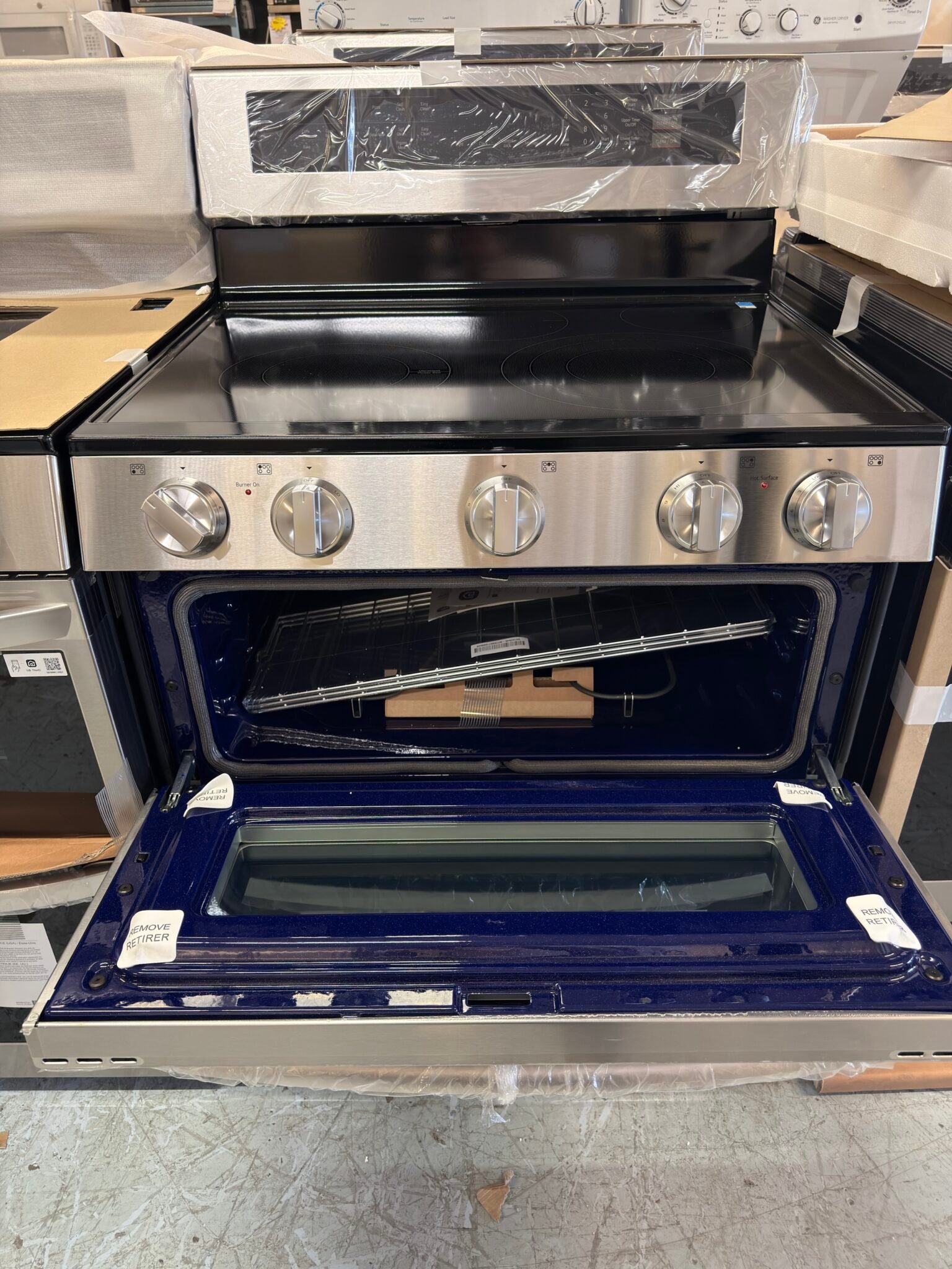 LG LDEL7324SE 30 in. 7.3 cu. ft. 5 Element Smart Electric Double Oven ...